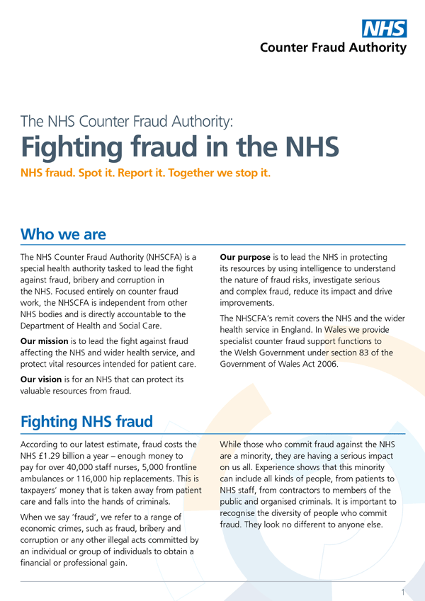 Fraud awareness | NHS Fraud Prevention | NHS Counter Fraud Authority ...