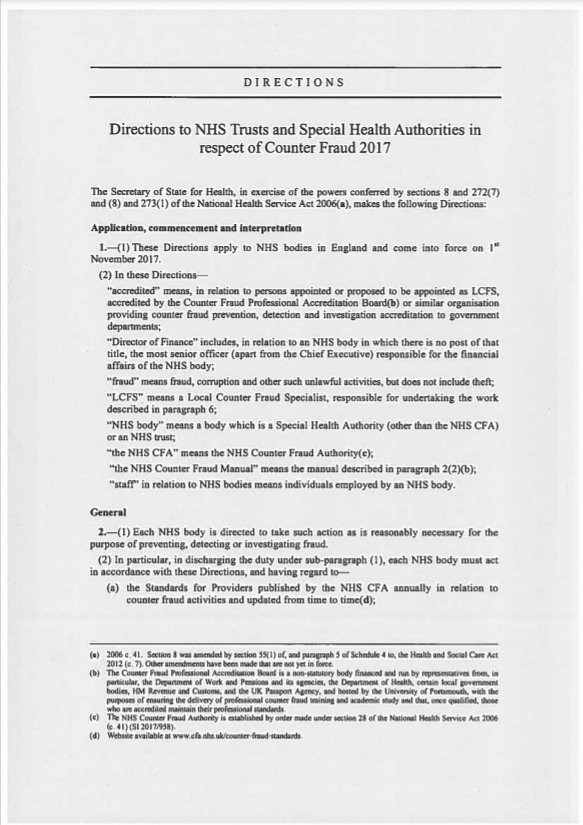 Corporate publications | About | NHSCFA